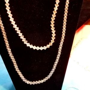 Vintage | Jewelry | Six Vintage Clear Glass Crystal Necklaces | Poshmark